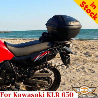 Kawasaki KLR650 pannier rack, side carrier for Givi / Kappa Monokey ...